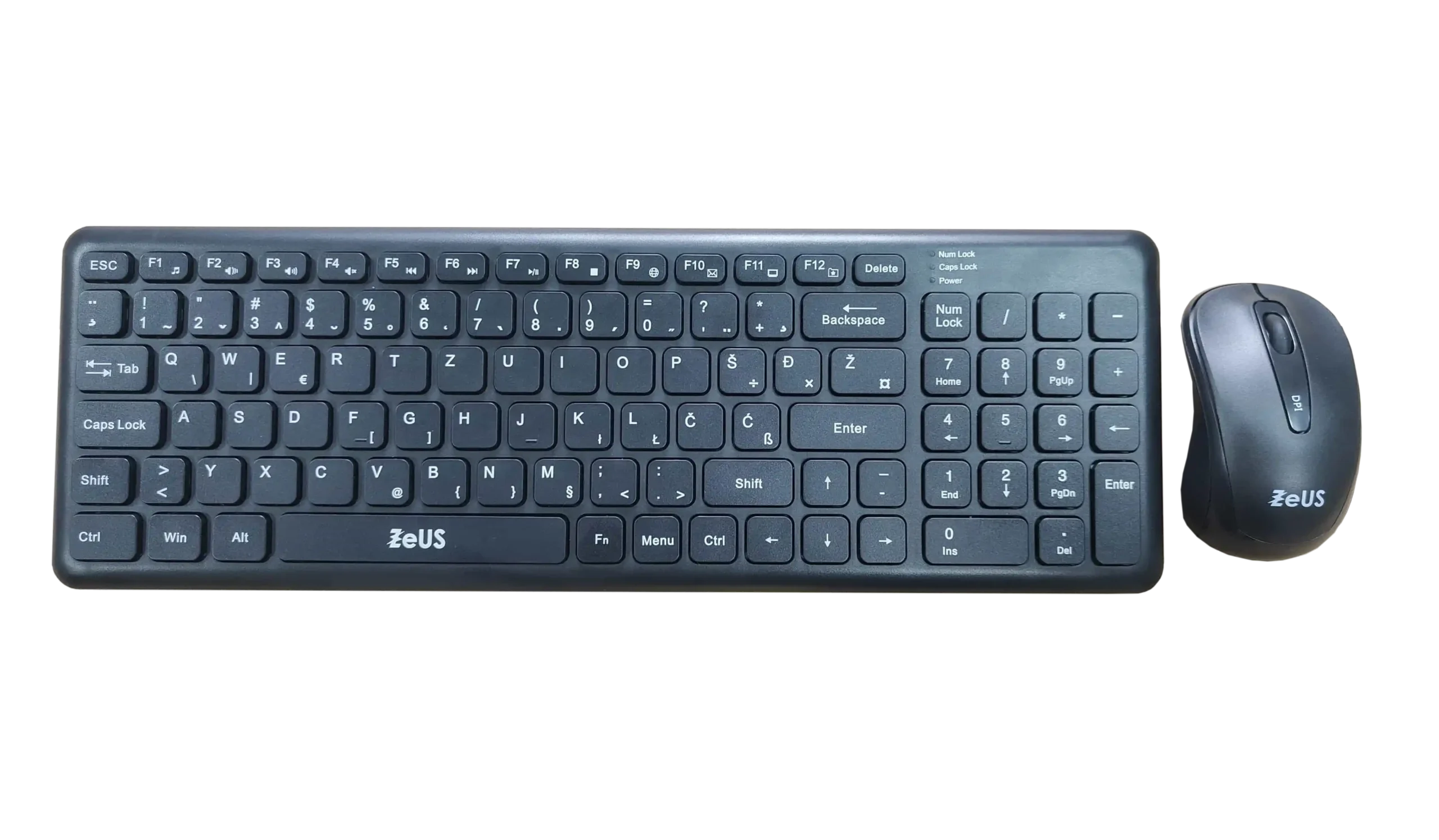 BEŽIČNA TASTATURA + MIŠ ZEUS Z300 SRB