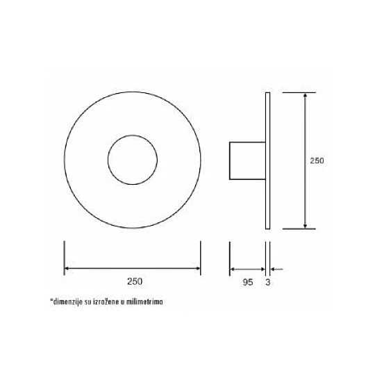 BBLINK LUNA 276 ZIDNA LAMPA CENA