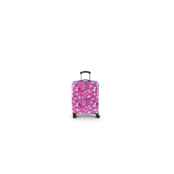 Kofer mali (kabinski) 40x55x20 cm ABS+PC 37,4l-2,8 kg Sticker roze