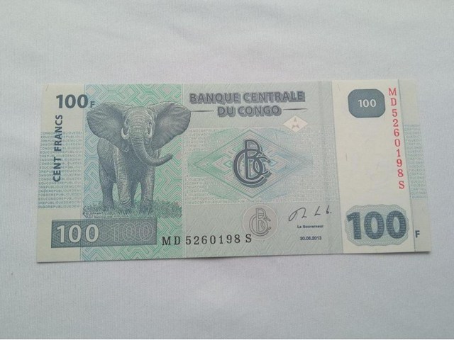 Kongo 100 funti,2013 god.UNC