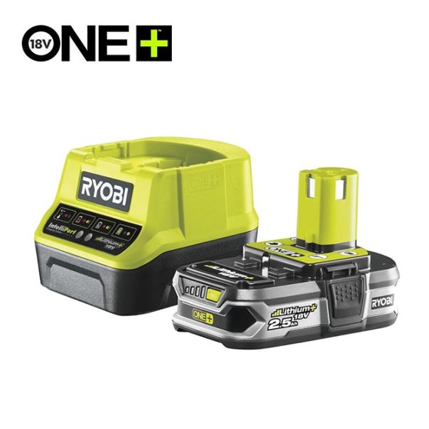 RYOBI Set, baterija 18V 2,5Ah + punjač ONE+ 18V RC18120-125