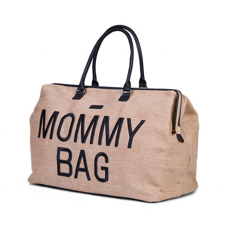 MOMMY BAG BIG, Raffia look