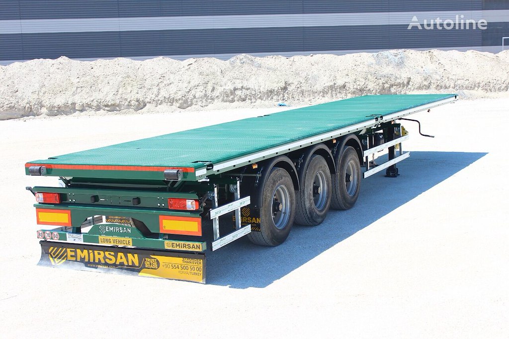 Nova Emirsan Immediate Delivery From Stock13.60 METER FLATBED | 2024 EMIRSAN poluprikolica za prevoz kontejnera