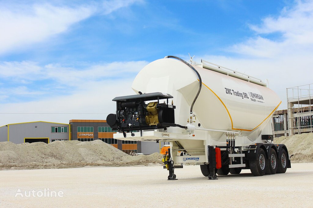 Nova Emirsan 2024 W Type Cement Tanker Trailer from Factory cisterna za prevoz cementa