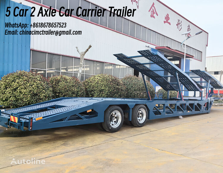 Nova 5 Car 2 Axle Car Carrier Trailer for Sale in Tanzania poluprikolica autotransportera