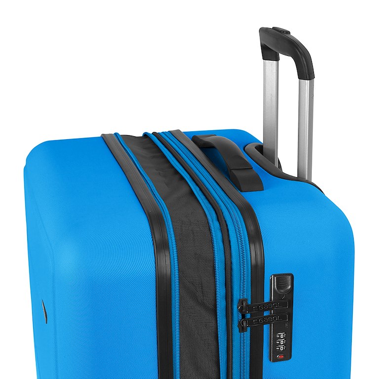 Kofer mali (kabinski) PROŠIRIVI 40x55x20/26 cm ABS 43,6/51,2l-2,7 kg Future svetlo plava