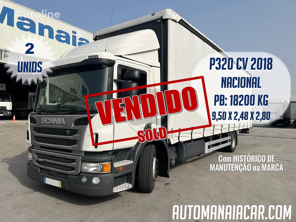 Scania P320 EURO6 4X2 NACIONAL 2018 229.000KM kamion sa klizna zavesa cerada