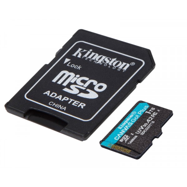 Kingston Memorijska kartica U3 V30 microSDXC 1TB Canvas Go Plus 170R A2 + adapter SDCG3/1TB