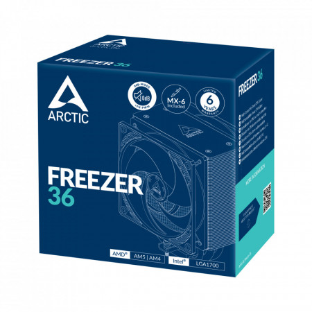 CPU Hladnjak Arctic Freezer 36, ACFRE00121A, DUO FAN, 4 heatpipe, AM5, LGA1700