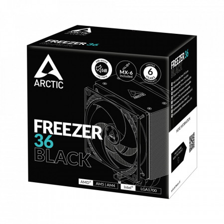 CPU Hladnjak Arctic Freezer 36 (Black), ACFRE00123A, DUO FAN, 4 heatpipe, AM5, LGA1700