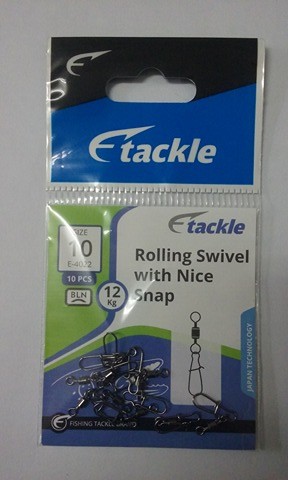 E-tackle Rolling Swivel with Nice Snap E-4022