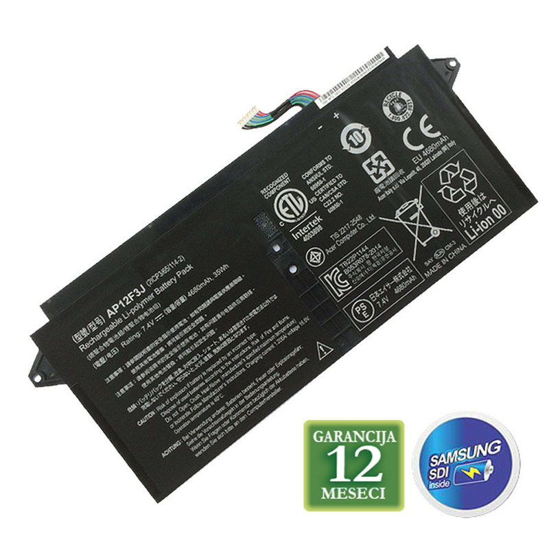 Baterija za laptop ACER Aspire S7-391 Seriju Ultrabook / AP12F3J