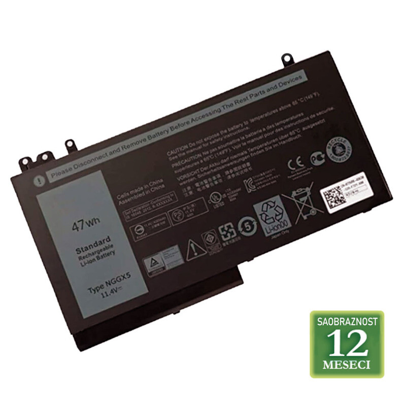 Baterija za laptop DELL Latitude E5270 / NGGX5 11.4V 47Wh