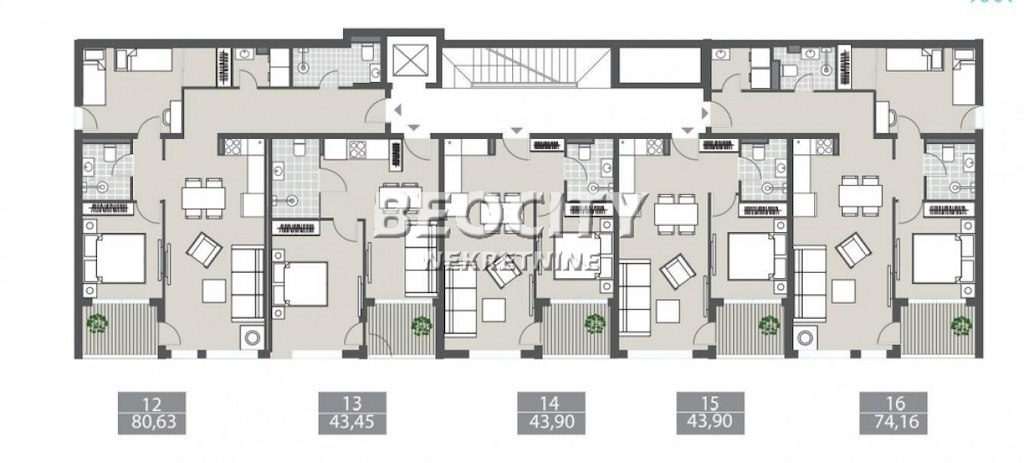 Tivat, Centar, Markuševina , 3. 0, 74m2, 299700EUR