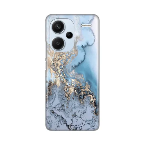 Silikonska futrola - maska print za Xiaomi Redmi Note 13 Pro Plus Blue Gold Marble