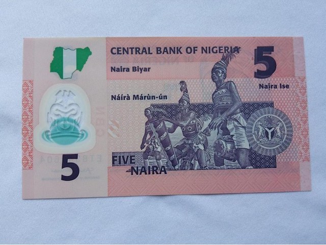Nigerija 5 naira,2020 god.UNC,polimer