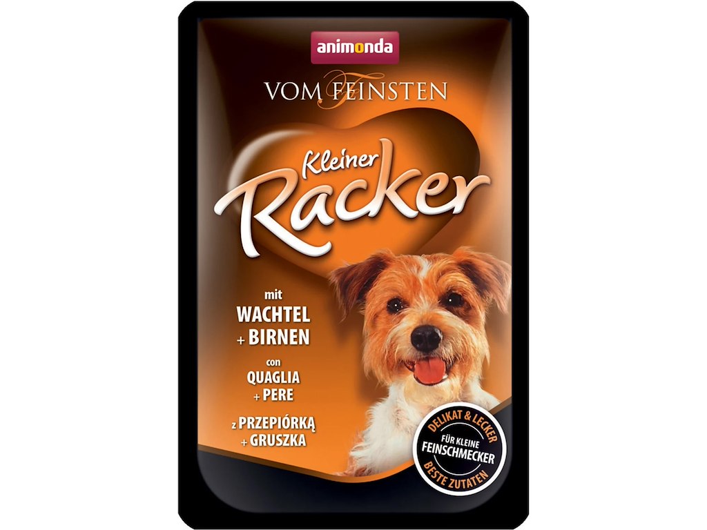 Animonda Hrana za pse Vom Feins Kleine Racker Adult Prepelica i kruška 85gr