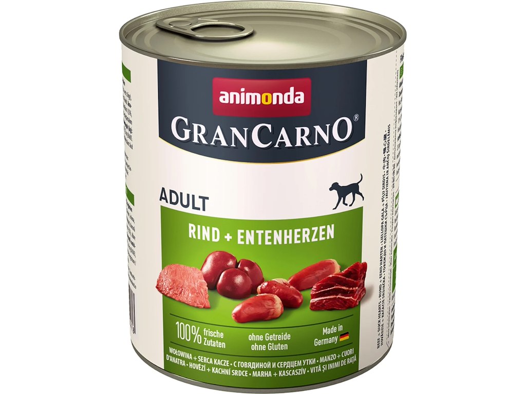Animonda Hrana za pse Gran Carno Adult Govedina i pačja srca 800gr