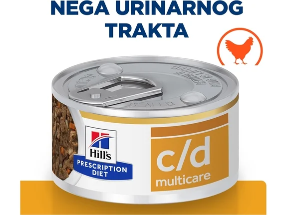 Hill'S Prescription Diet Hrana za mačke C/D Multicare Urinary Care sa piletinom 82gr