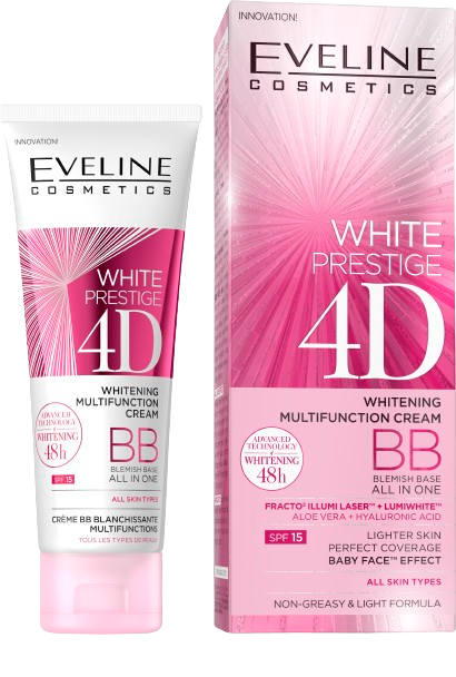 EVELINE - WHITE PRESTIGE 4D - MULTIFUNCTION BB CREAM 50 ml