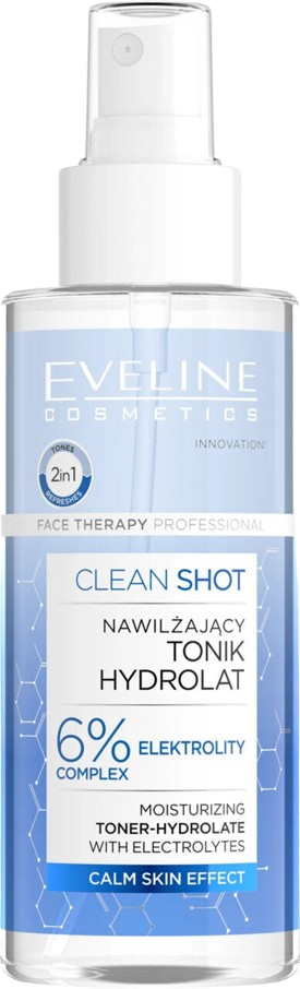 EVELINE - CLEAN SHOT - TONER-HYDROLATE MOISTURISING 150ml