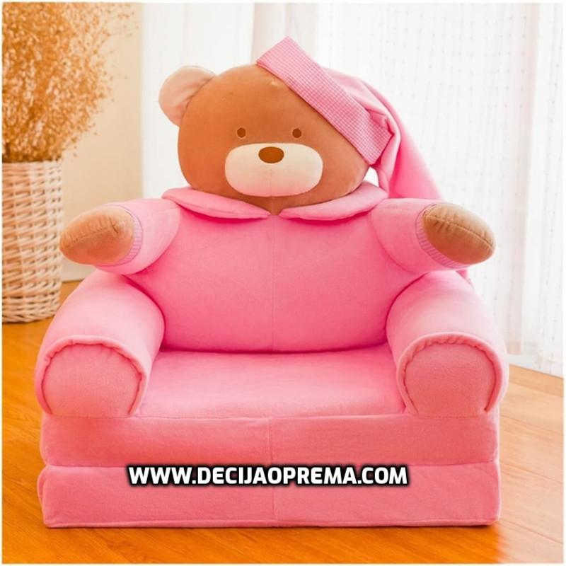 Foteljica za decu Dream Pink Bear