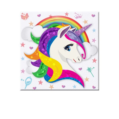 Salvete unicorn 33*33cm 16/1 ( 102/6197 )