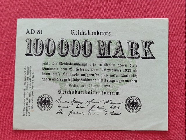 100000 MARK 1923