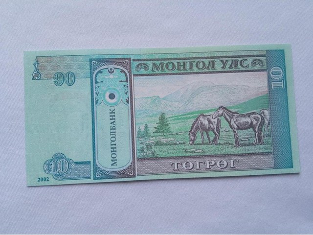 Mongolija 10 togrog,2002 god.UNC