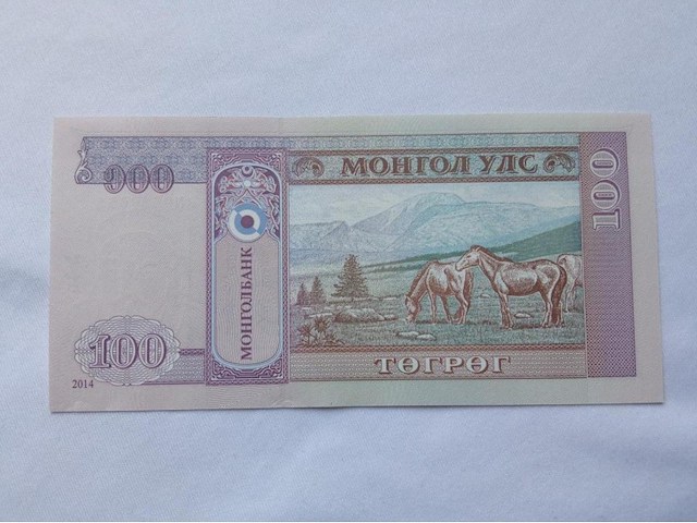 Mongolija 100 togrog,2014 god.UNC