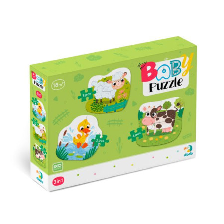 Bebi puzzle 3 u 1 zivotinje na farmi ( 104/300393 )