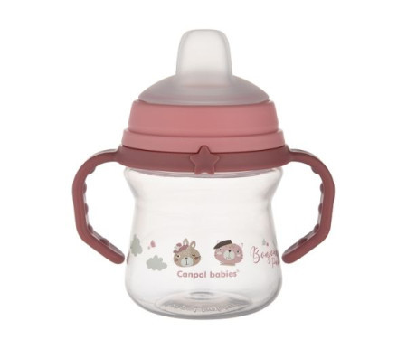 Canpol babies solja bonjour paris 150ml sa silikonskim kljunom (56/612) - pink ( 56/612_pin )