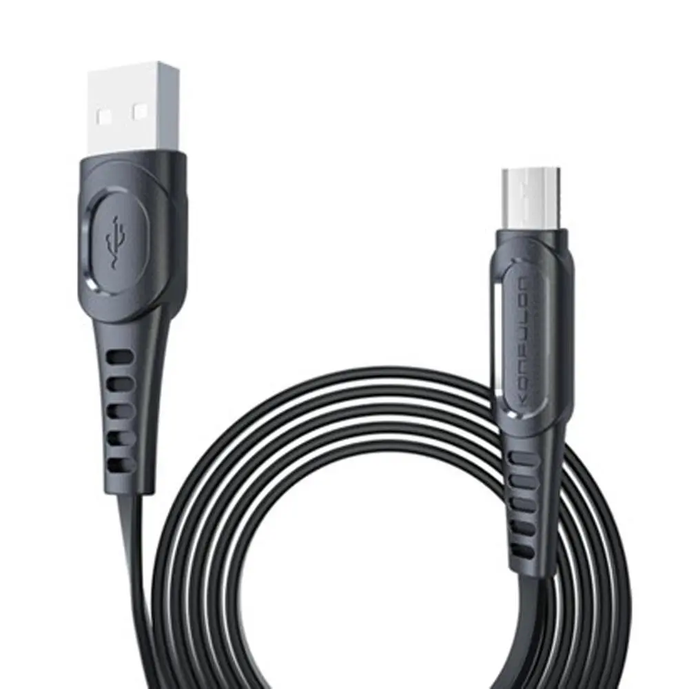 USB Kabl KONFULON DC01 Micro 1M 2.4A, Crna