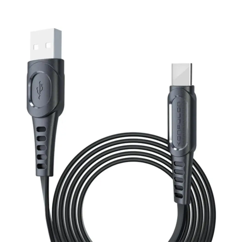 USB Kabl KONFULON DC03 Type-C 1M 2.4A, Crna