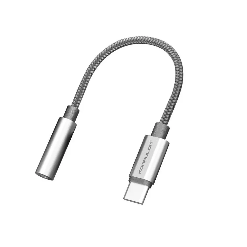 USB Kabl KONFULON Z18 Type-C to 3.5mm music AUX 0.1M, Crna