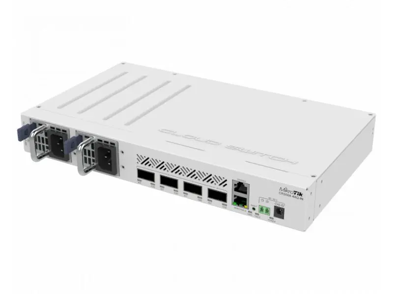 MIKROTIK CRS504-4XQ-IN CRS504 Router, OS L5, cloud router Svič Beli