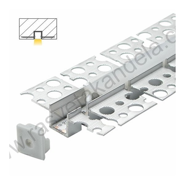 Aluminijumski FLEX ugradni profil MA5313 53x13x2000mm