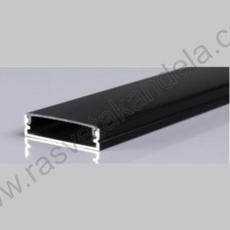 Aluminijumski crni nadgradni profil MA619-C 30x10x2000mm
