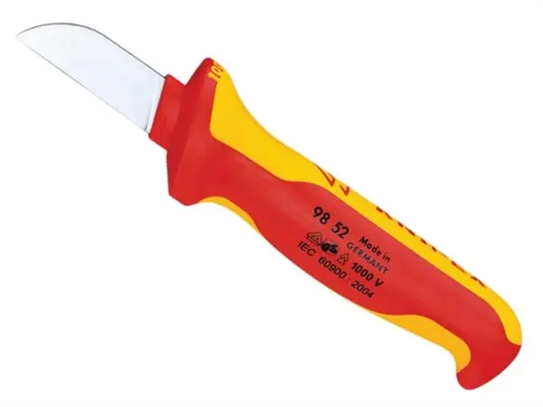 KNIPEX Nož za električare 1000V VDE ravni 190mm 98 52 crveni