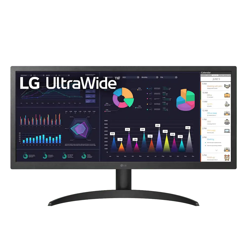 LG 26WQ500-B Monitor, 26", 2560 x 1080, Ultrawide, Crni