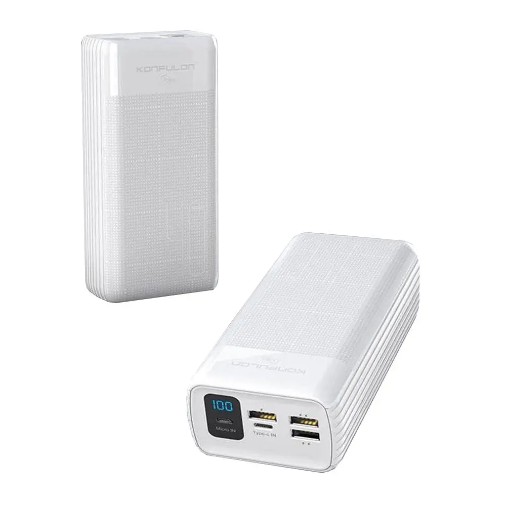 Power Bank KONFULON A21S 40000 mAh 15W TypeC 3.0A bela