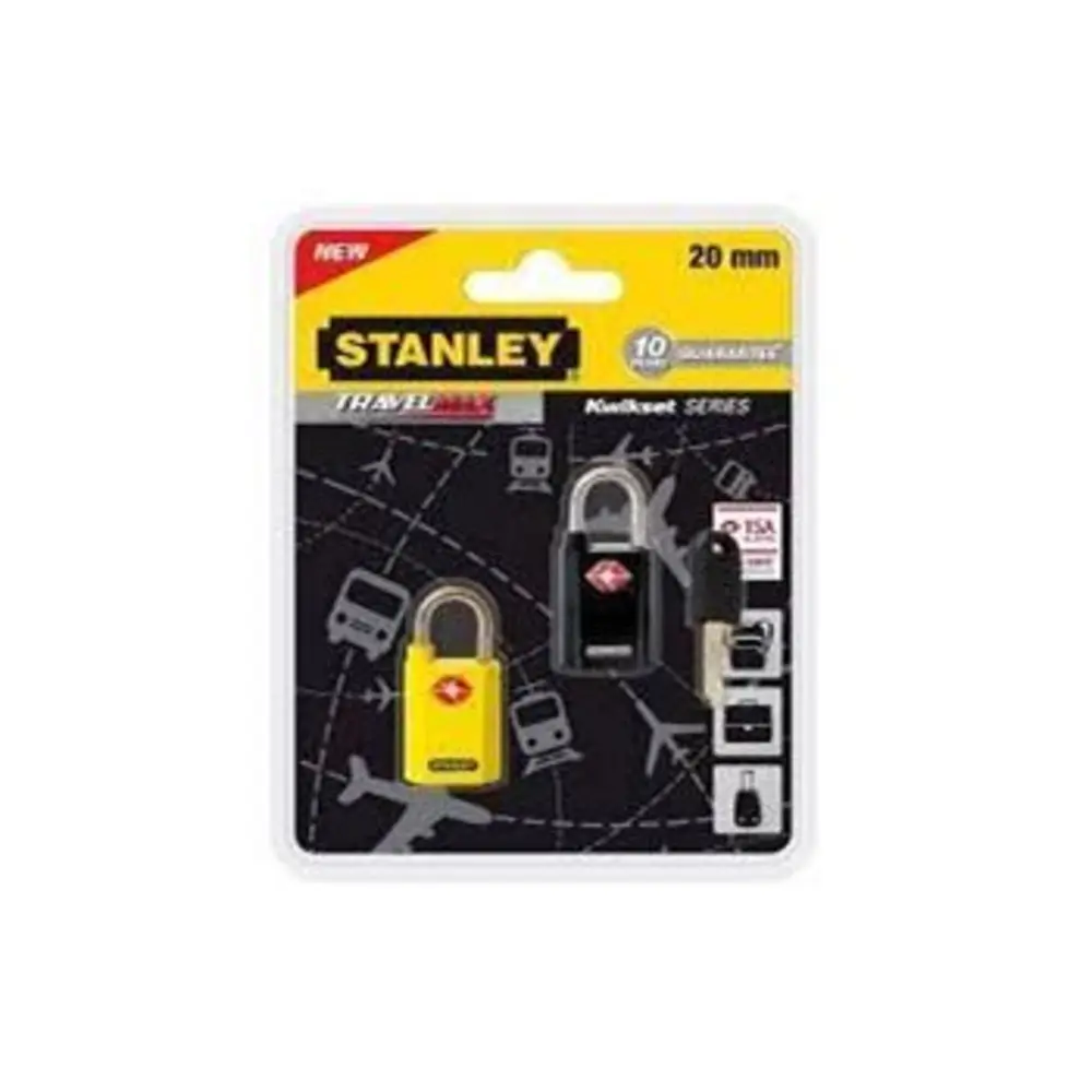 STANLEY Set 2 katanca za torbe, 20mm, Crno-žuti