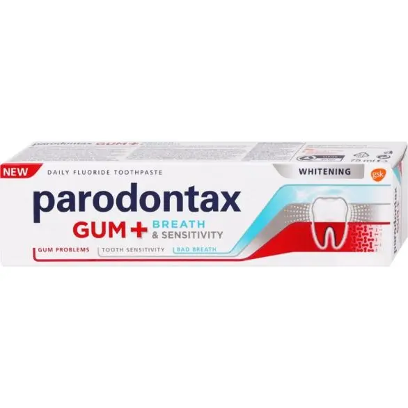 Parodontax GUM+ BREATH & SENSITIVITY Whitening Pasta za zube, 75ml