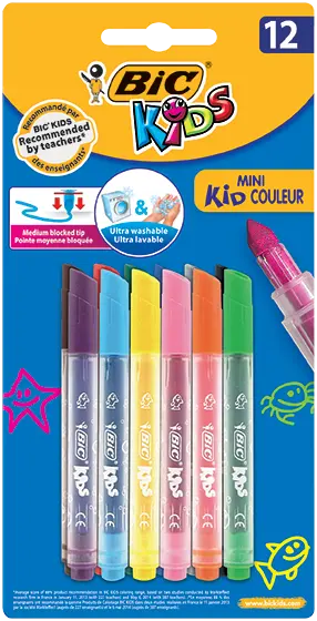 BIC Kids Mini Kid Couleur Flomasteri, 12/1