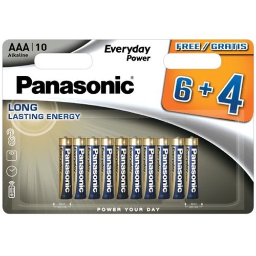 PANASONIC baterije LR03EPS/10BW-AAA 10 kom 6+4F Alkalne Every Day