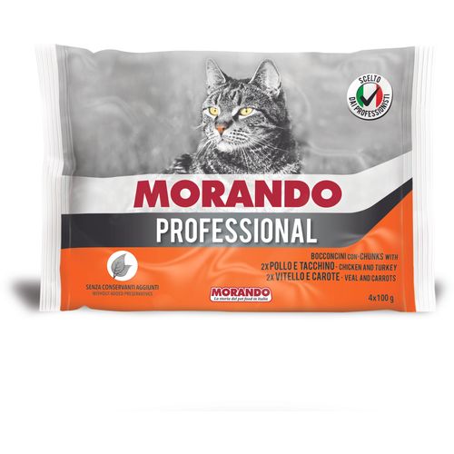 Morando Cat Multi Pack Adult Piletina & Ćuretina i Teletina & Šargarepa 4x100g