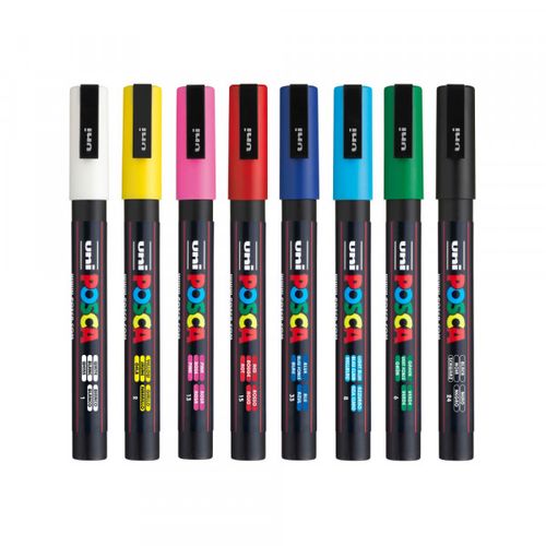 Marker Uni SET PC-3M POSCA /0.9-1,3mm 8 KOM osnovne boje