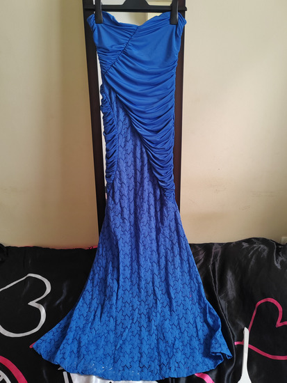 KIKIRIKI duga sirena plava haljina