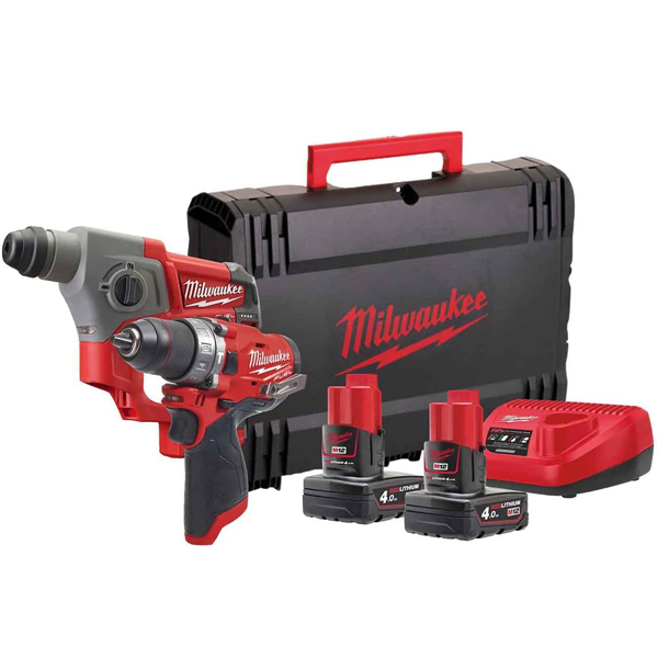 Milwaukee akumulatorski set M12 FPP2B-402X (4933459812)