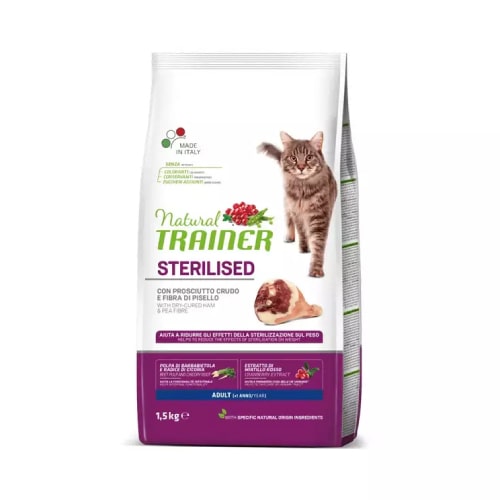 TRAINER NATURAL Cat Šunka za odrasle sterilisane mačke 1.5 kg